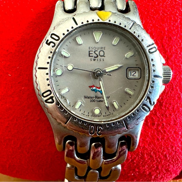 Accessories | Vintage Esquire By Movado Esq Swiss Diver 10m Womens 28mm ...